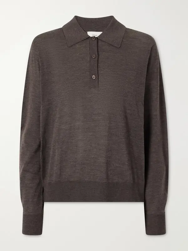 Loulou De Saison Miles Cashmere Polo Sweater