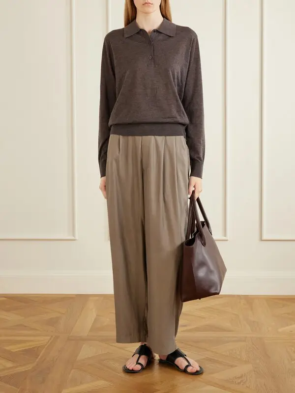 Loulou De Saison Miles Cashmere Polo Sweater