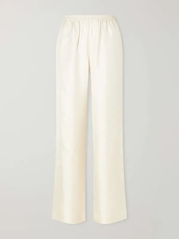 Loulou De Saison Alera Silk Wide-leg Pants