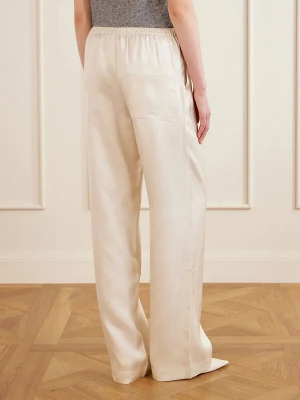Loulou De Saison Alera Silk Wide-leg Pants - Neutrals