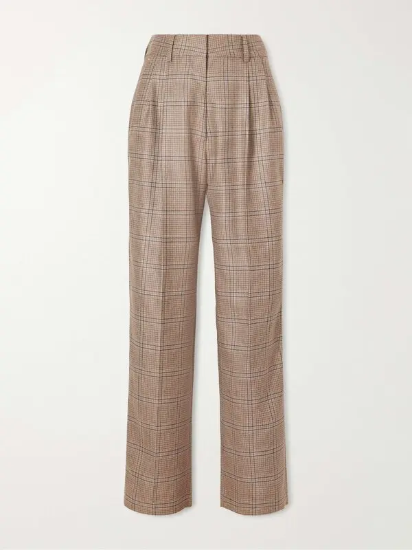 BLAZÉ MILANO Fox Checked Wool Pants