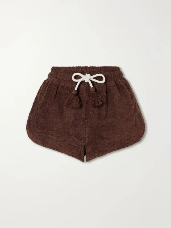 Cap D'antibes Kelly Cotton-terry Shorts - Brown