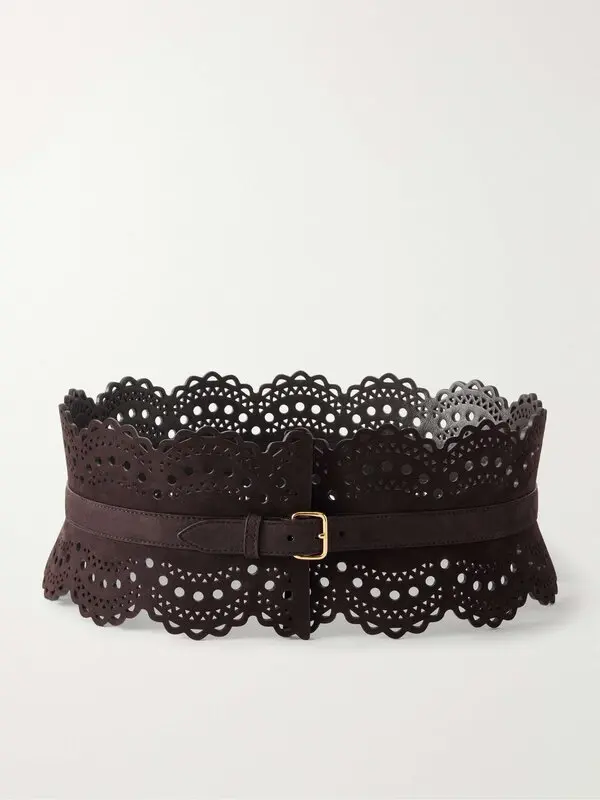 Alaïa Laser-cut Leather Waist Belt