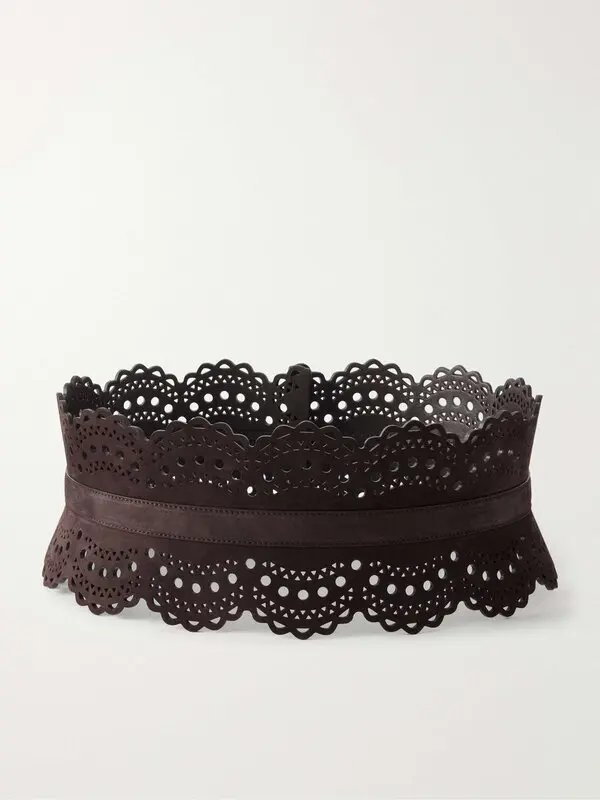 Alaïa Laser-cut Leather Waist Belt