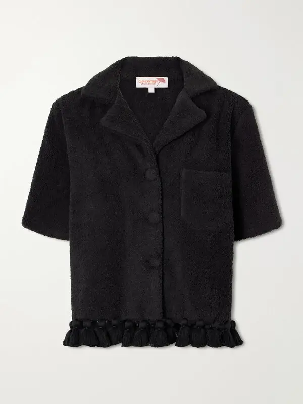 Cap D'antibes Antonia Cotton-terry Shirt - Black