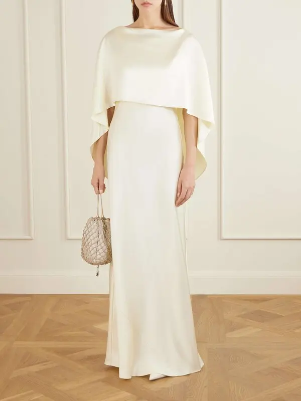 HEIRLOME Anna Silk-satin Maxi Dress