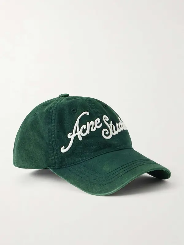 Acne Studios Carliy Venice Logo-embroidered Cotton Cap
