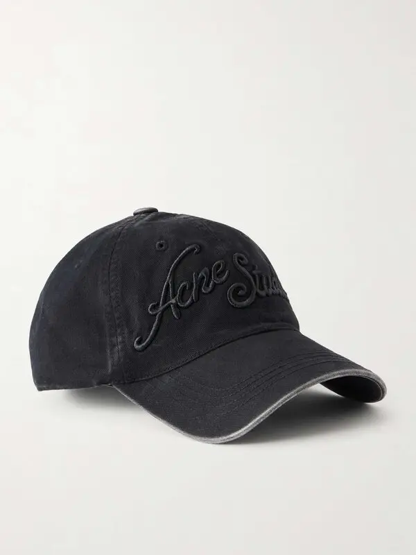 Acne Studios Carliy Venice Logo-embroidered Cotton Cap