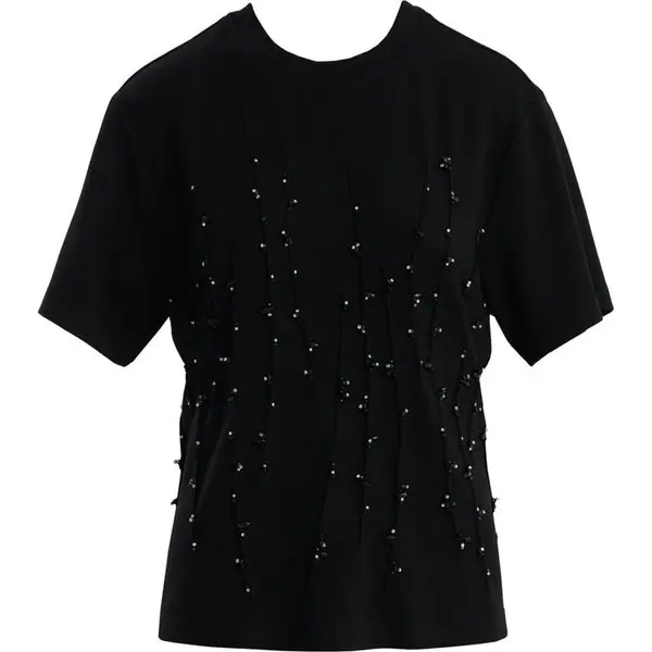 GIZIA Embroidered Detail T-shirt