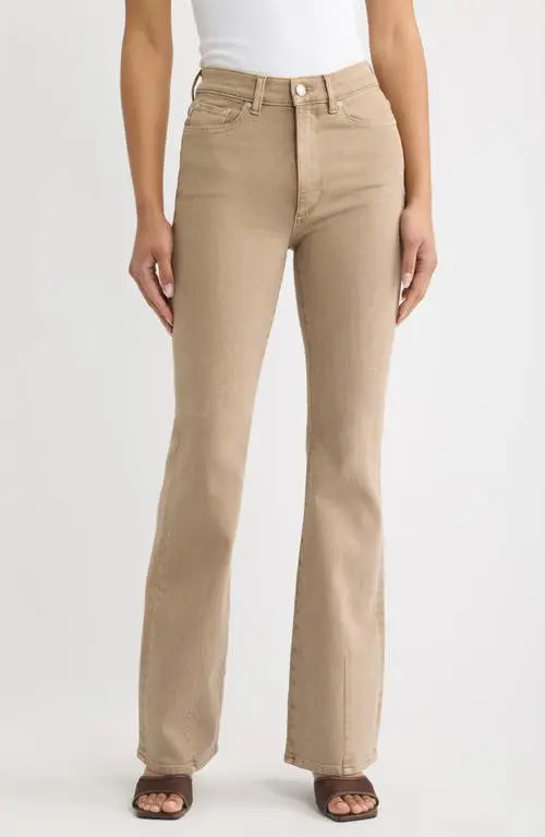 DL1961 Bridget High-waist Bootcut Jeans With Front Slits - Desert