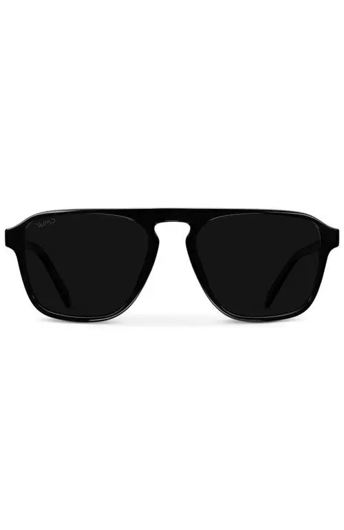 WMP EYEWEAR Emerson 53mm Aviator Sunglasses - Black