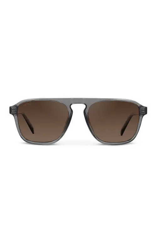 WMP EYEWEAR Emerson 53mm Aviator Sunglasses - Graphite Grey