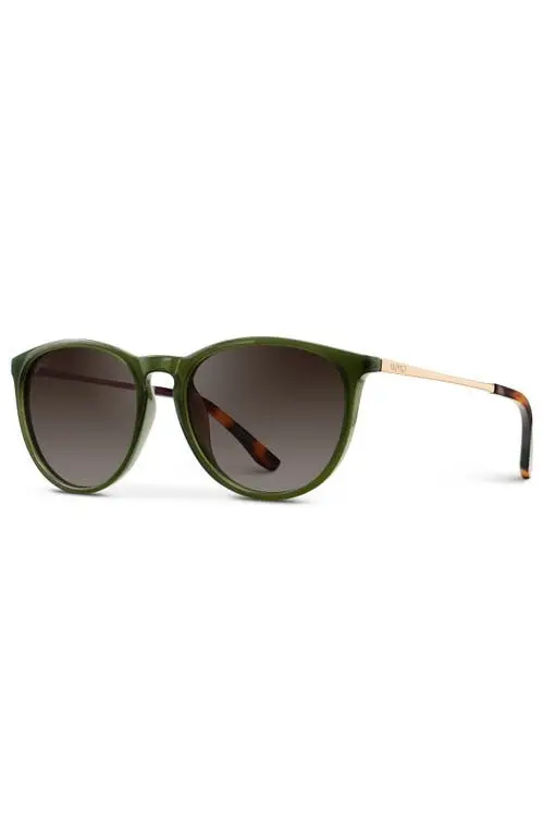 WMP EYEWEAR Drew55mm Round Polarized Sunglasses - Olive Green