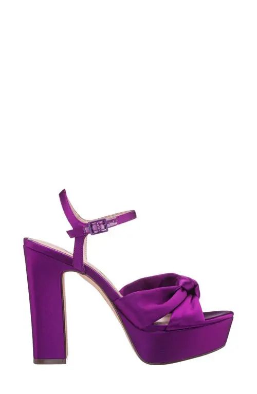 Nina Sherlee Ankle Strap Platform Slide Sandal - Purple