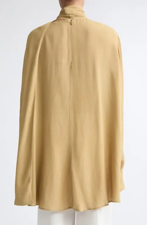 TOTEME Draped Scarf Georgette Top - Desert