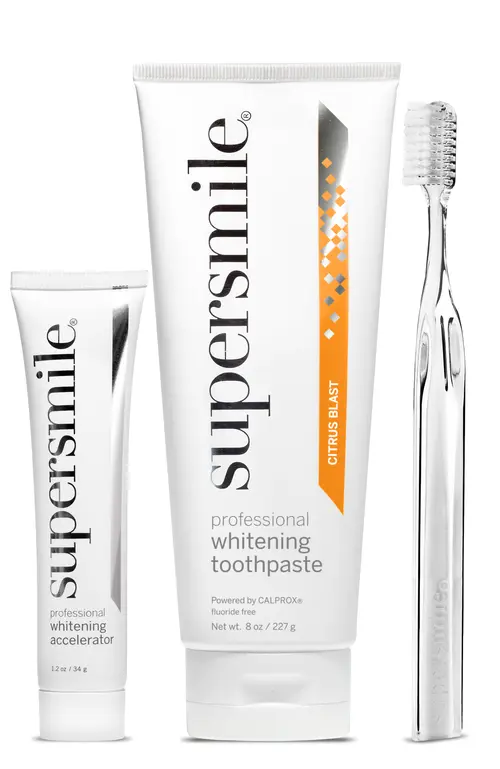 SUPERSMILE Citrus Blast Whitening Toothpaste With Accelerator & Crystal Collection Toothbrush - None