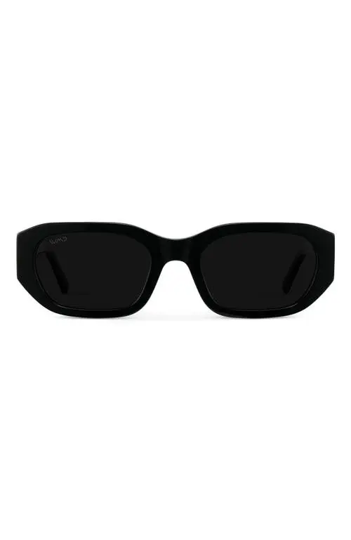 WMP EYEWEAR London Rectangular Polarized Sunglasses - Black