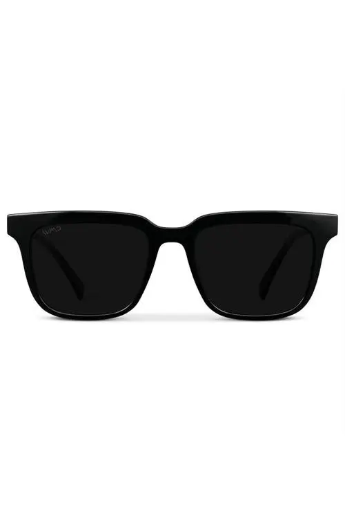 WMP EYEWEAR Wilson 51mm Square Polarized Sunglasses - Black