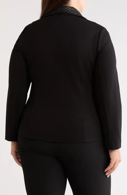 Anne Klein Asymmetrical Quilted Moto Jacket