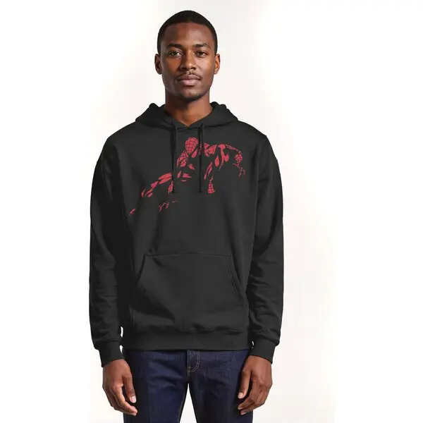 MARVEL: SPIDER-MAN Marvel Spider-man Vintage Red Wraith Shadow Pose Pull Over Hoodie