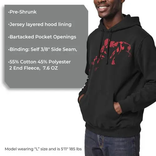 MARVEL: SPIDER-MAN Marvel Spider-man Vintage Red Wraith Shadow Pose Pull Over Hoodie