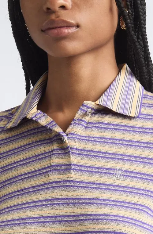 Rabanne Pierced Stripe Polo - Stripes Violet/red