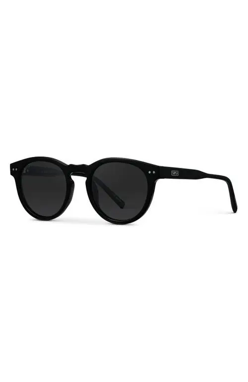 WMP EYEWEAR Tate50mm Retro Classic Round Polarized Sunglasses - Black