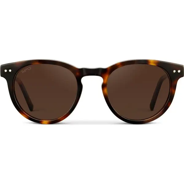 WMP EYEWEAR Tate Round Frame Sunglasses - Brown Tortoise