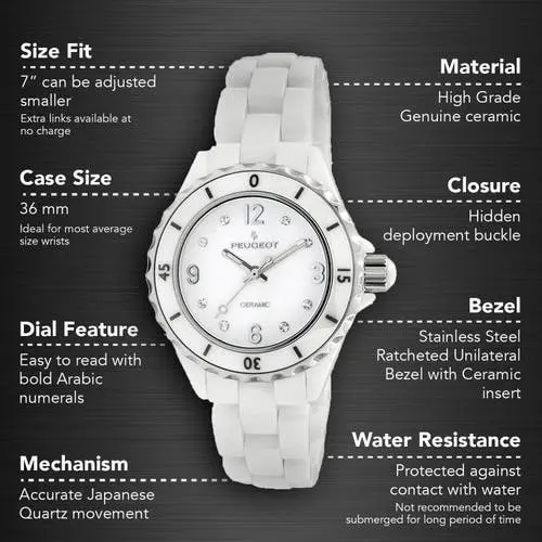 PEUGEOT Sports Ceramic Watch-36mm