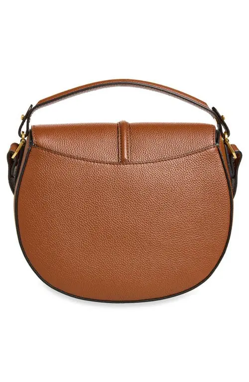 DEMELLIER Siena Leather Saddle Bag With Gold Tone Clasp - Tan