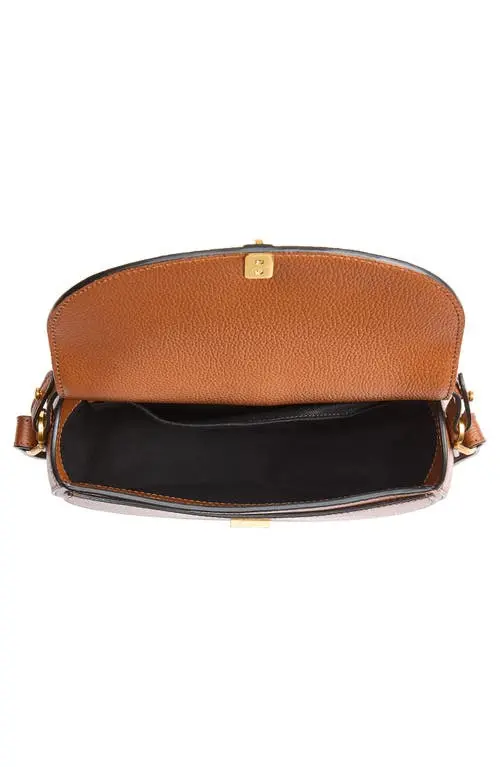 DEMELLIER Siena Leather Saddle Bag With Gold Tone Clasp - Tan