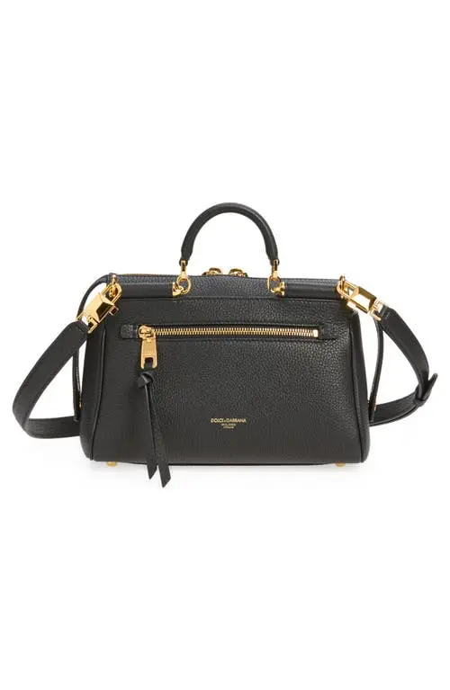 Dolce & Gabbana Vittoria Leather Top Handle Bag