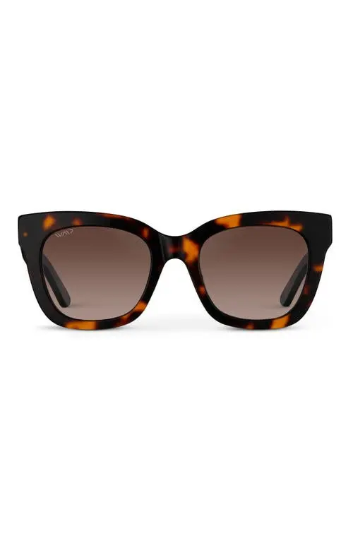 WMP EYEWEAR Stormi 50mm Cat-eye Polarized Sunglasses - Tortoise