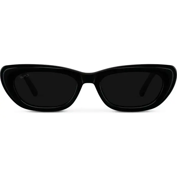 WMP EYEWEAR Quinn 52mm Cat Eye Sunglasses - Black