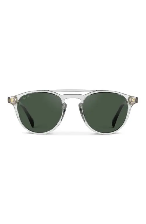 WMP EYEWEAR Easton49mm Round Aviator Polarized Sunglasses - Clear