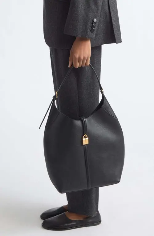 DEMELLIER The Large Siena Leather Bucket Bag - Black
