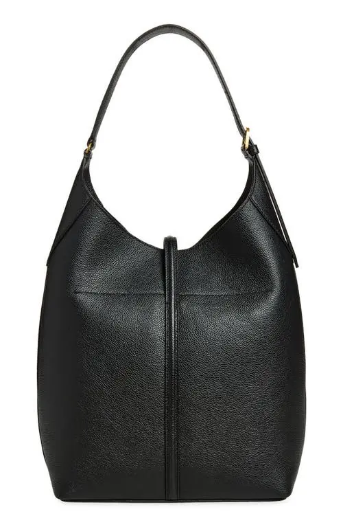 DEMELLIER The Large Siena Leather Bucket Bag - Black