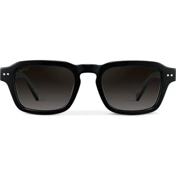 WMP EYEWEAR Morris Rectangular Polarized Sunglasses - Black