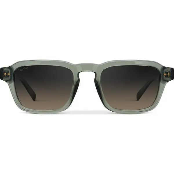 WMP EYEWEAR Morris Rectangular Polarized Sunglasses - Sage Green
