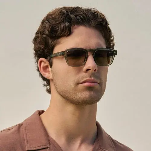 WMP EYEWEAR Morris Rectangular Polarized Sunglasses - Sage Green