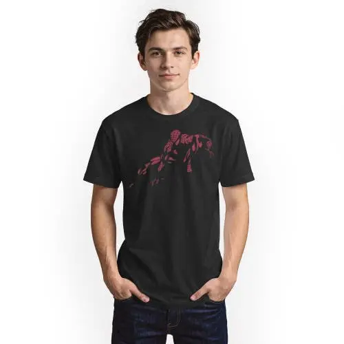 MARVEL: SPIDER-MAN Marvel Spider-man Vintage Red Wraith Shadow Pose Graphic T-shirt