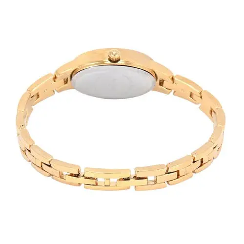 PEUGEOT Modern Oval Link Bracelet Watch- 30x25mm - Gold