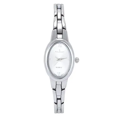 PEUGEOT Oval Link Bracelet Watch - Silver