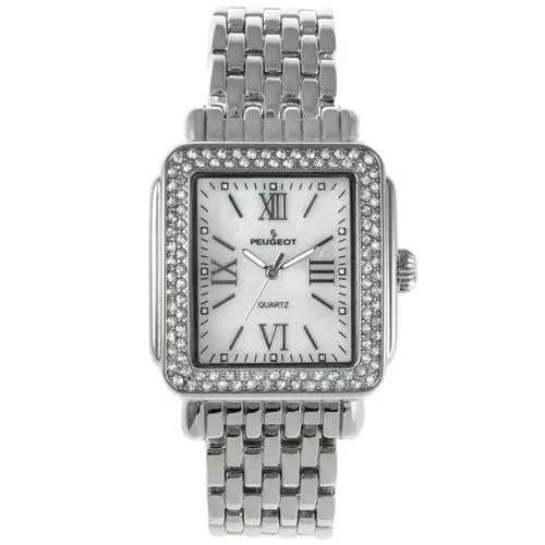 PEUGEOT Panther Square Tank Bracelet Watch 36x30mm - Silver