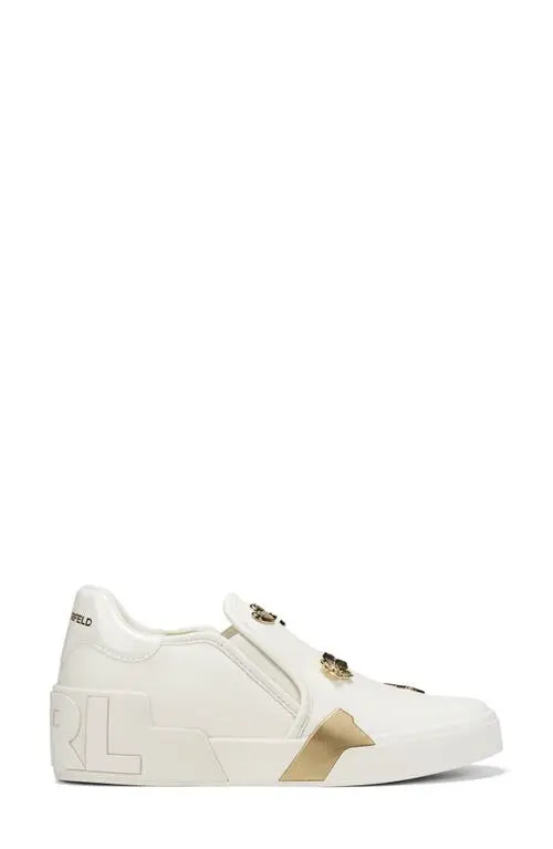 Karl Lagerfeld Paris Maude Flirt Charm Embellished Slip-on Sneaker
