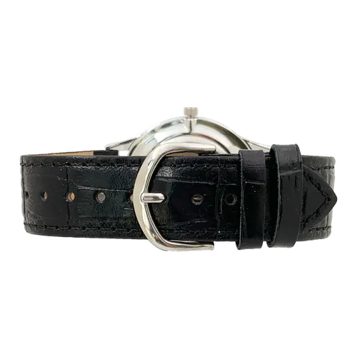 PEUGEOT Easy Read Large Face Leather Watch- 40mm