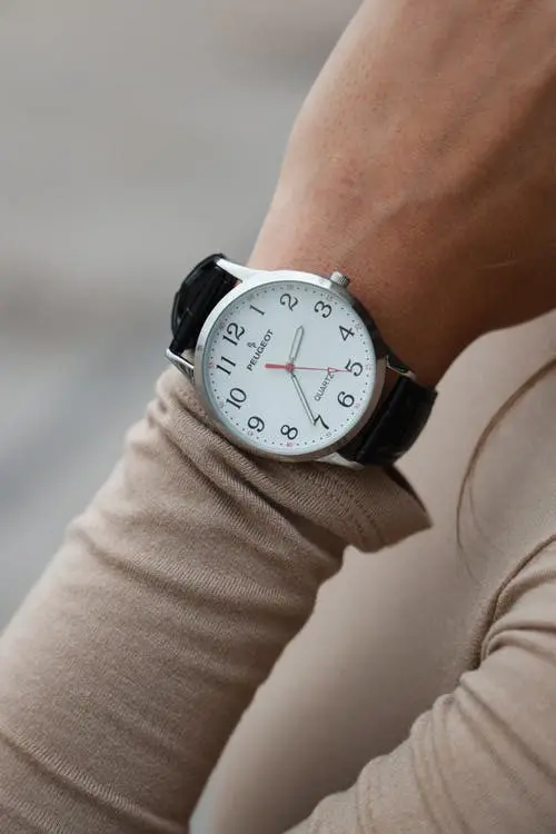 PEUGEOT Easy Read Large Face Leather Watch- 40mm