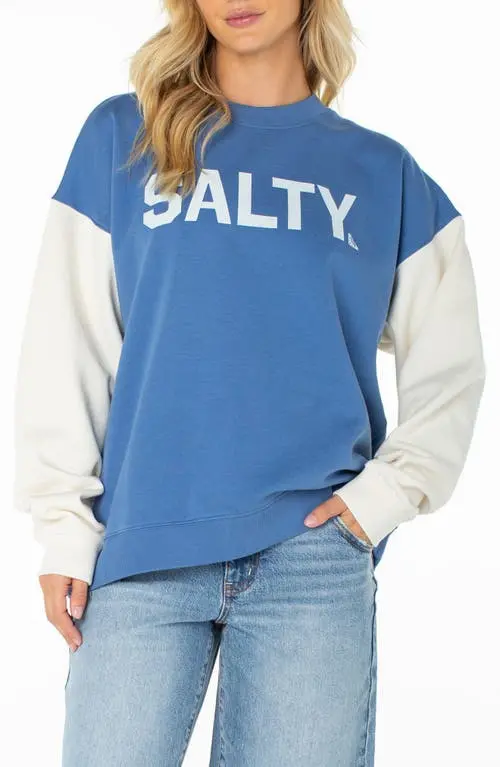 Roxy Lineup Contrast Crewneck Sweatshirt