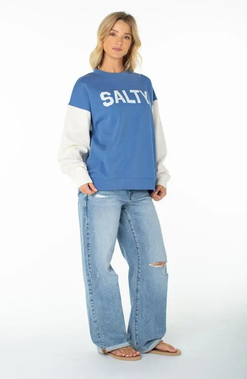Roxy Lineup Contrast Crewneck Sweatshirt