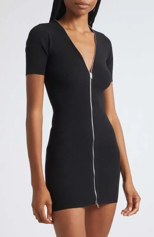 Alexander Wang Zip Pointelle Rib Sweater Dress